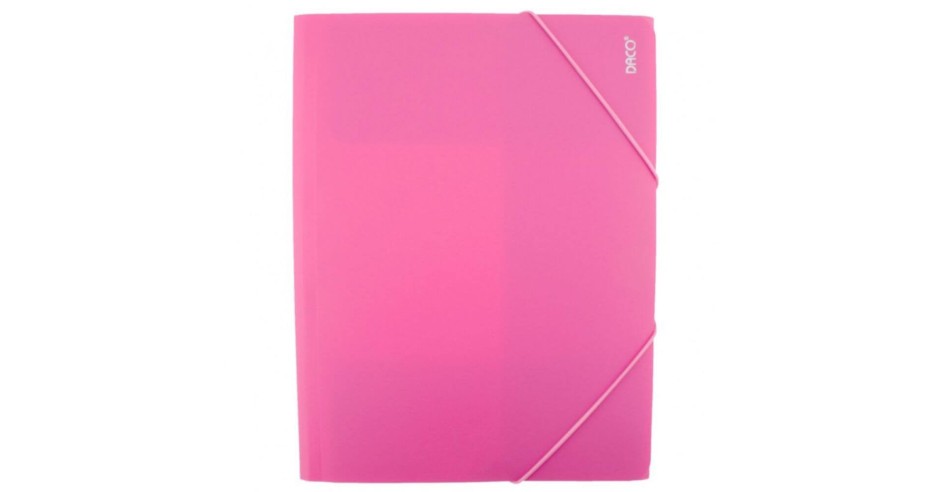 Mapa Plastic cu Elastic A4 DACO, 500 MIC, Roz, Mape din Plastic, Mape ...