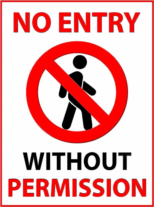 Sign no entry without permission | Okazii.ro