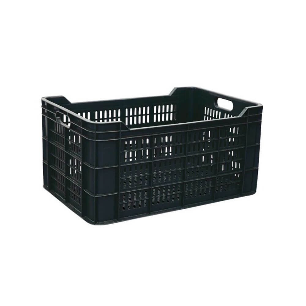 Naveta M30, Plastic HDPE, 60x40x30 cm, Negru, Ladita Transport Legume ...