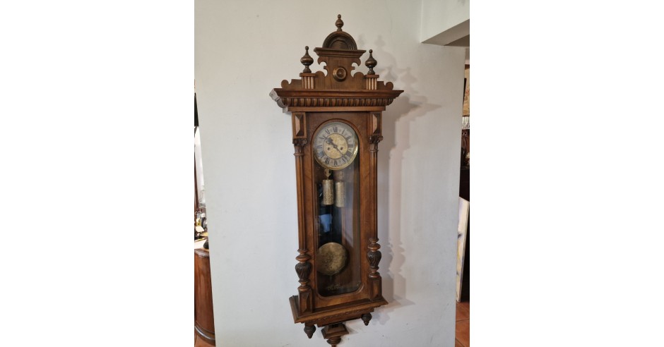 CEAS, PENDULA DE PERETE CU 2 GREUTATI SI GONG LA JUMATATE SI ORA ...