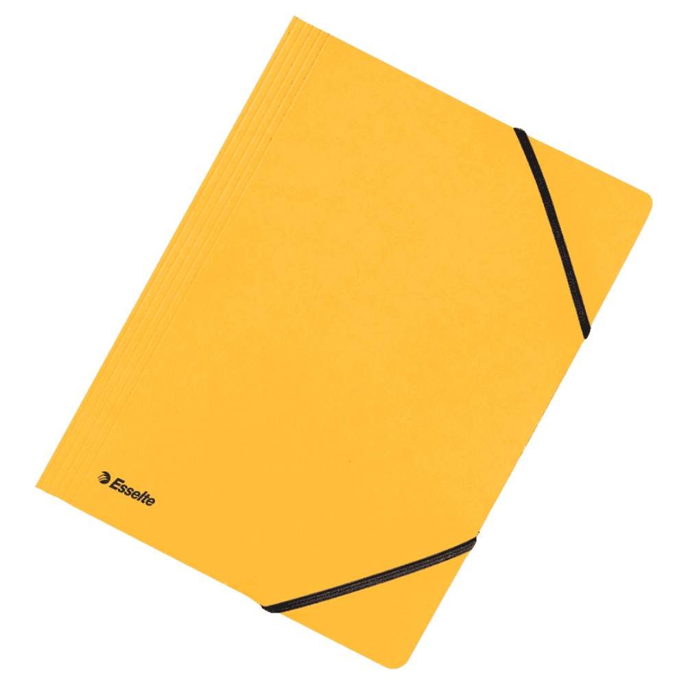 Mapa A4 din Carton cu Elastic Esselte Lux, Galbena, Mapa Carton, Mape ...