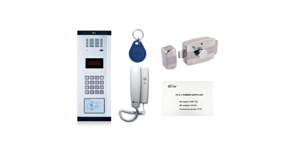 Kit interfon audio mediu Genway, pentru 20 apartamente | arhiva Okazii.ro