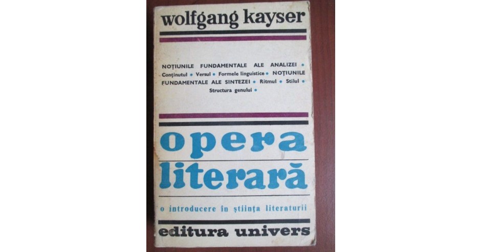 Opera literara-wolfgang Kaizer | arhiva Okazii.ro