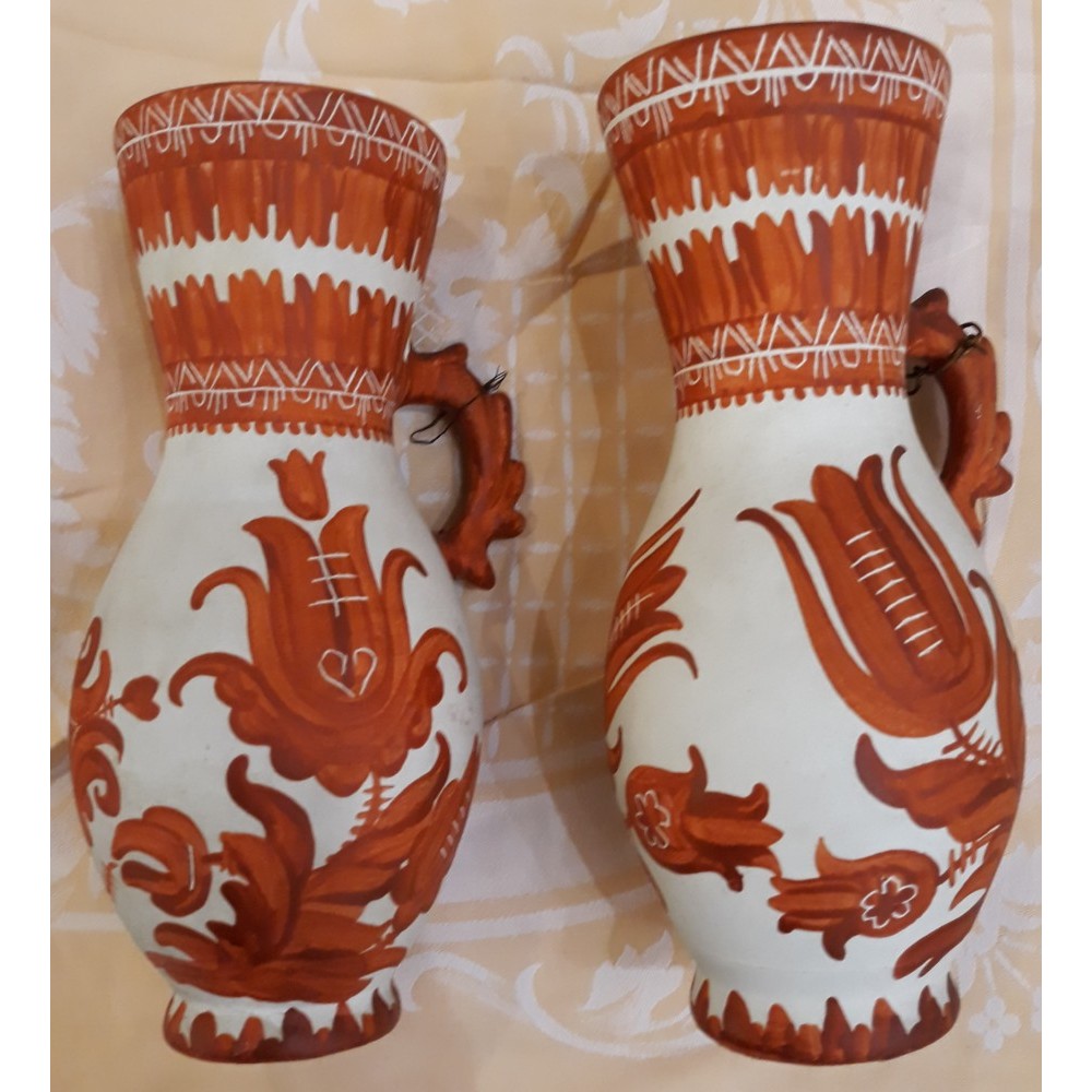 Ceramica veche Romania (Marginea Sv sau Ardeal???) - Lot de doua vase ...
