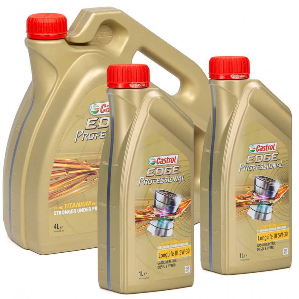 Set Ulei Motor Castrol Edge Professional Long Life III 5W-30 4L + 2 Buc ...