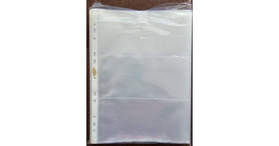 Folii pentru bancnote cu 3 compartimente, set 50 folii | Okazii.ro