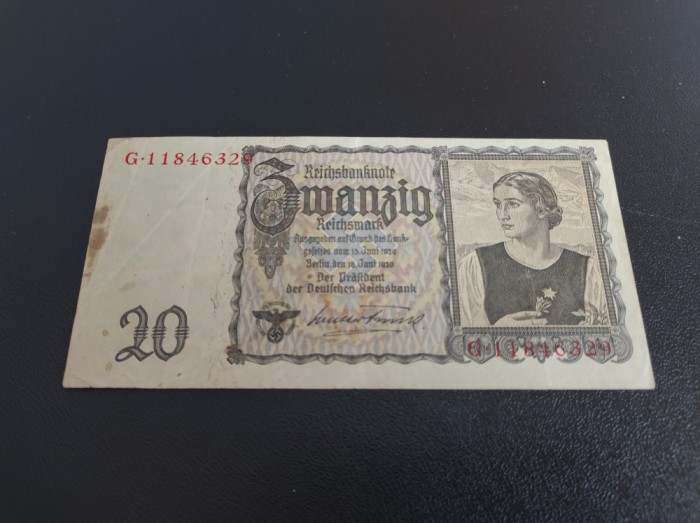 BANCNOTA 20 MARK 1939 GERMANIA, iShoot | Okazii.ro