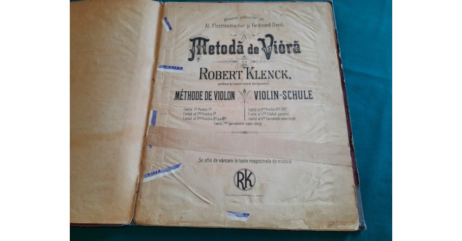 METODA DE VIOARA / ROBERT KLENK/ ANII 1900 | arhiva Okazii.ro