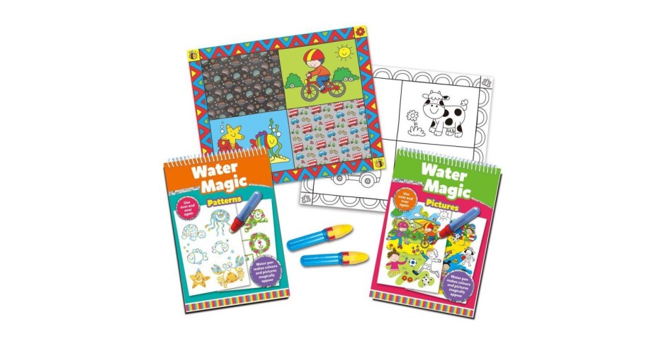 Set carti de colorat Water Magic, 2 carti, 2 stilouri magice, 2 planse ...