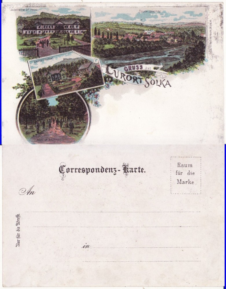 Solca (Suceava, Bucovina )- litografie cca 1899 | arhiva Okazii.ro