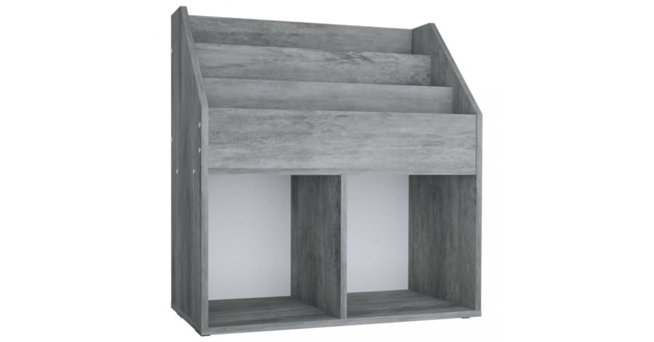 Raft de reviste pentru copii, gri beton, 71x30x78,5 cm, PAL | Okazii.ro