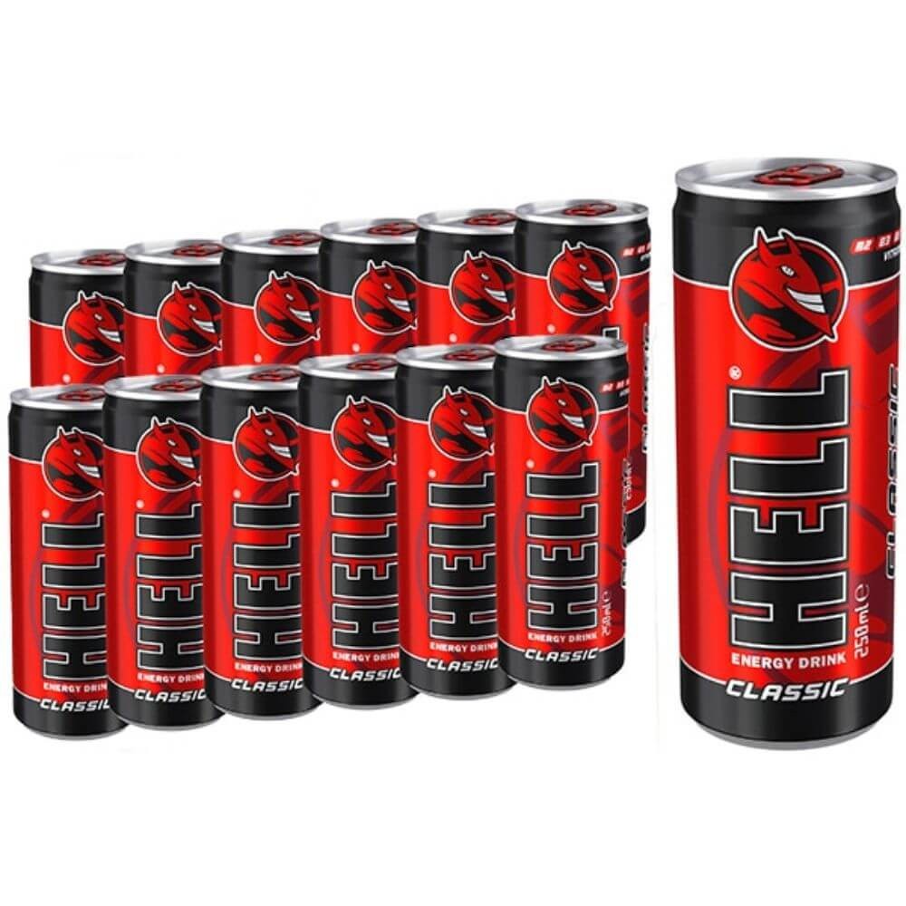 Bax 24 Energizante Hell Energy Drink Classic, 250 ml, Energizant Hell ...