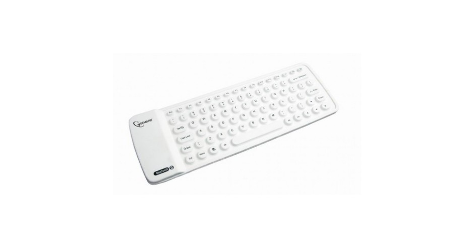 Mini tastatura Gembird KB-BTF1-W-US, Bluetooth, Flexibila, Alb | arhiva ...