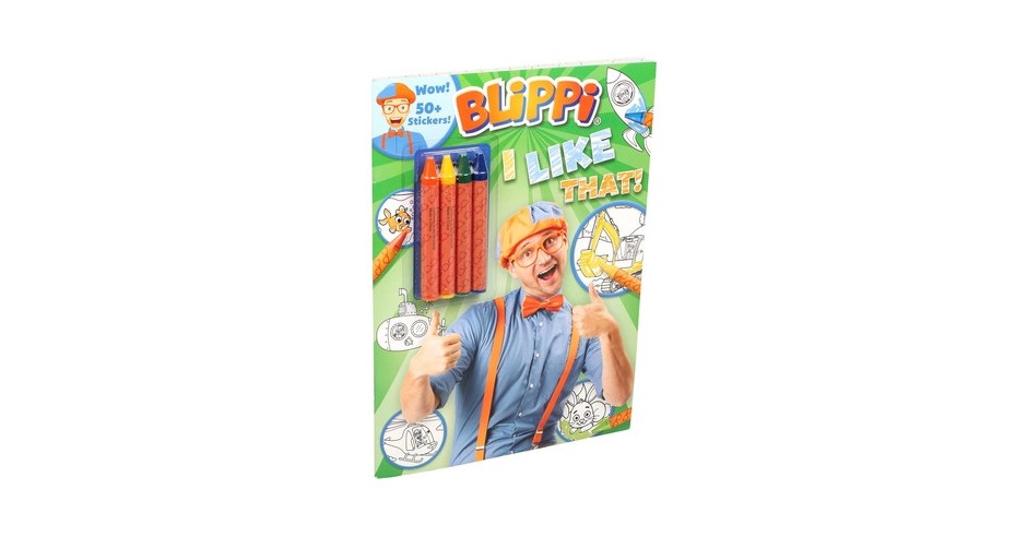 Blippi I Like That Coloring Book With Crayons Blippi Coloring Book