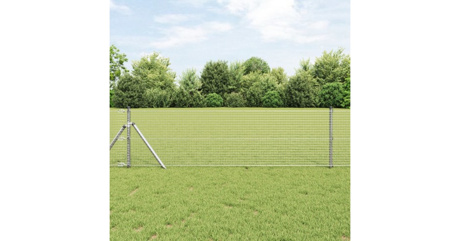 Set 2 Stalpi Gard Otel Galvanizat 10x0.5m Argintiu, Gri, Verde, Alb ...