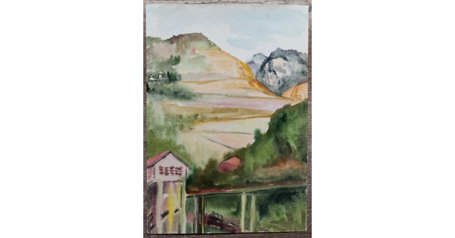 Varful Buila, Manastirea Arnota// acuarela nesemnata, Portrete ...