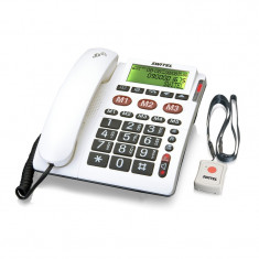 Telefon fix TF520 Switel, functie alarma, LED, Alb | arhiva Okazii.ro