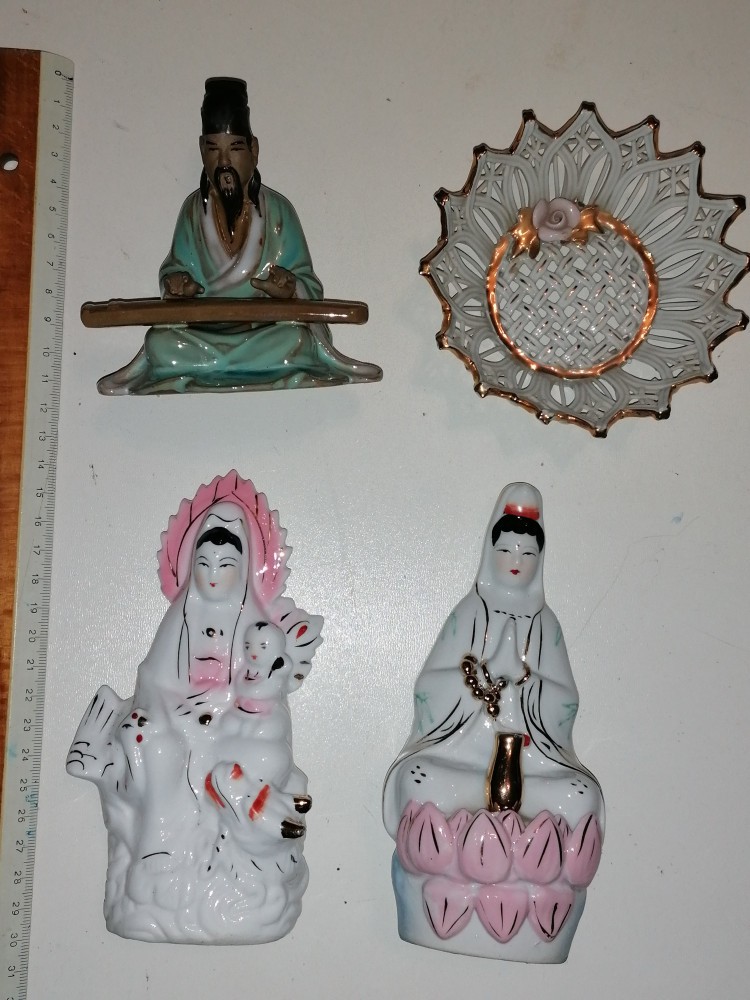 LOT 4 BIBELOURI CHINEZESTI/ BIBELOU VECHI CERAMICA - HANDMADE / LUCRATE ...