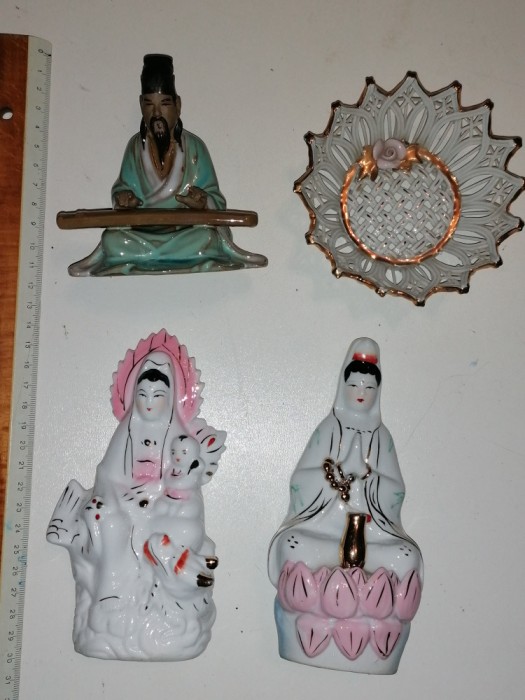 LOT 4 BIBELOURI CHINEZESTI/ BIBELOU VECHI CERAMICA - HANDMADE / LUCRATE ...