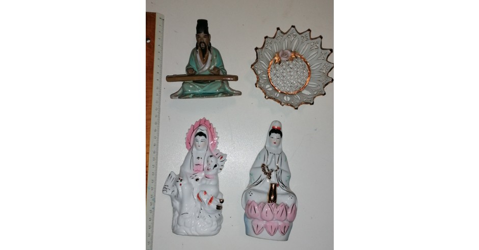 LOT 4 BIBELOURI CHINEZESTI/ BIBELOU VECHI CERAMICA - HANDMADE / LUCRATE ...