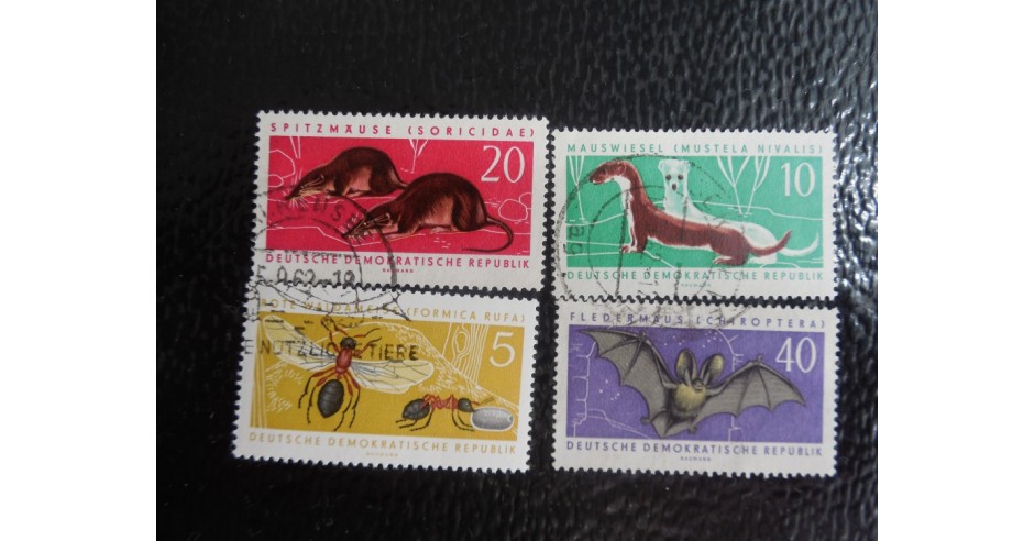 Serie timbre fauna animale stampilate Germania DDR timbre filatelice ...