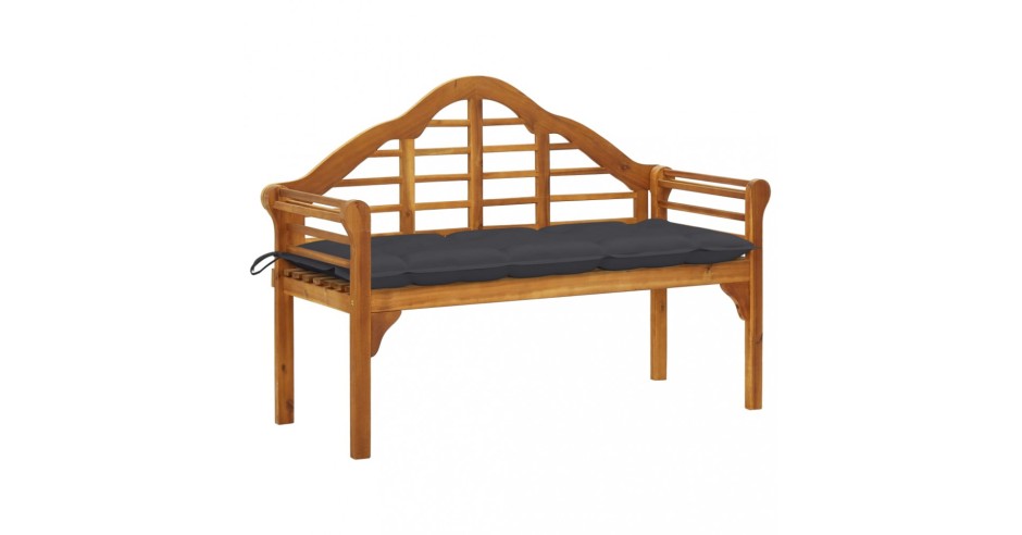 Bancheta regala de gradina cu perna, 135 cm, lemn masiv acacia | arhiva ...