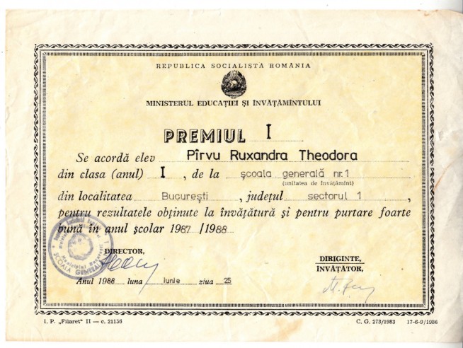 1】 in Diplome si certificate. Cumpara ieftin, pret bun