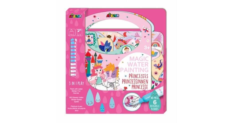 Carte de pictat cu apa, stickere si jocuri, portabila - Printese ...