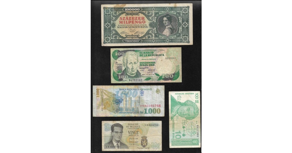 Set #88 15 bancnote de colectie (cele din imagini), Europa | Okazii.ro