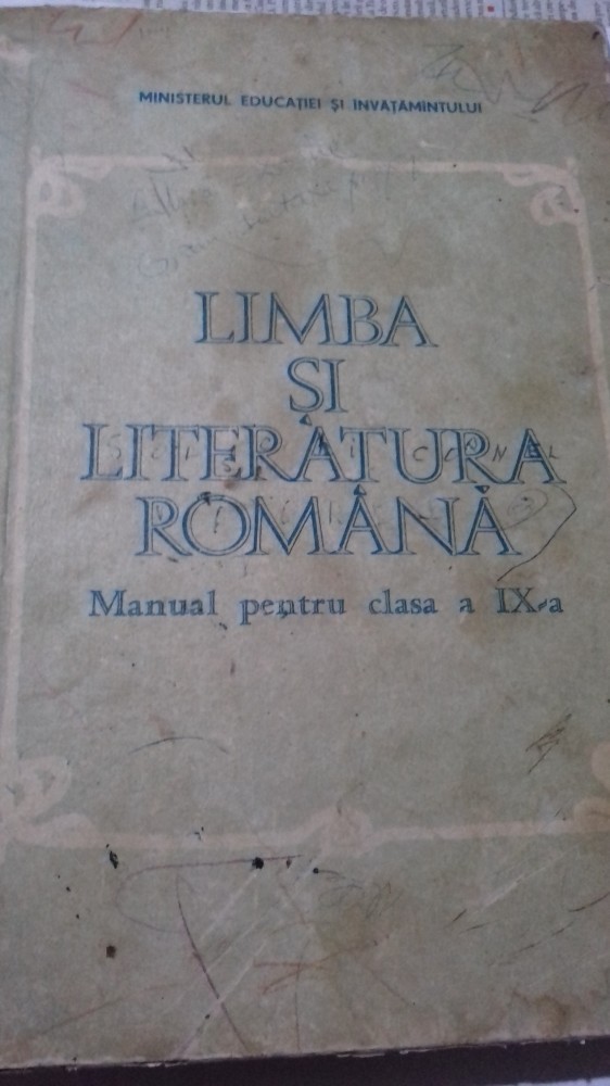 Limba ?i literatura romana - manual pentru clasa a IX-a , EDP, 1989 | arhiva Okazii.ro