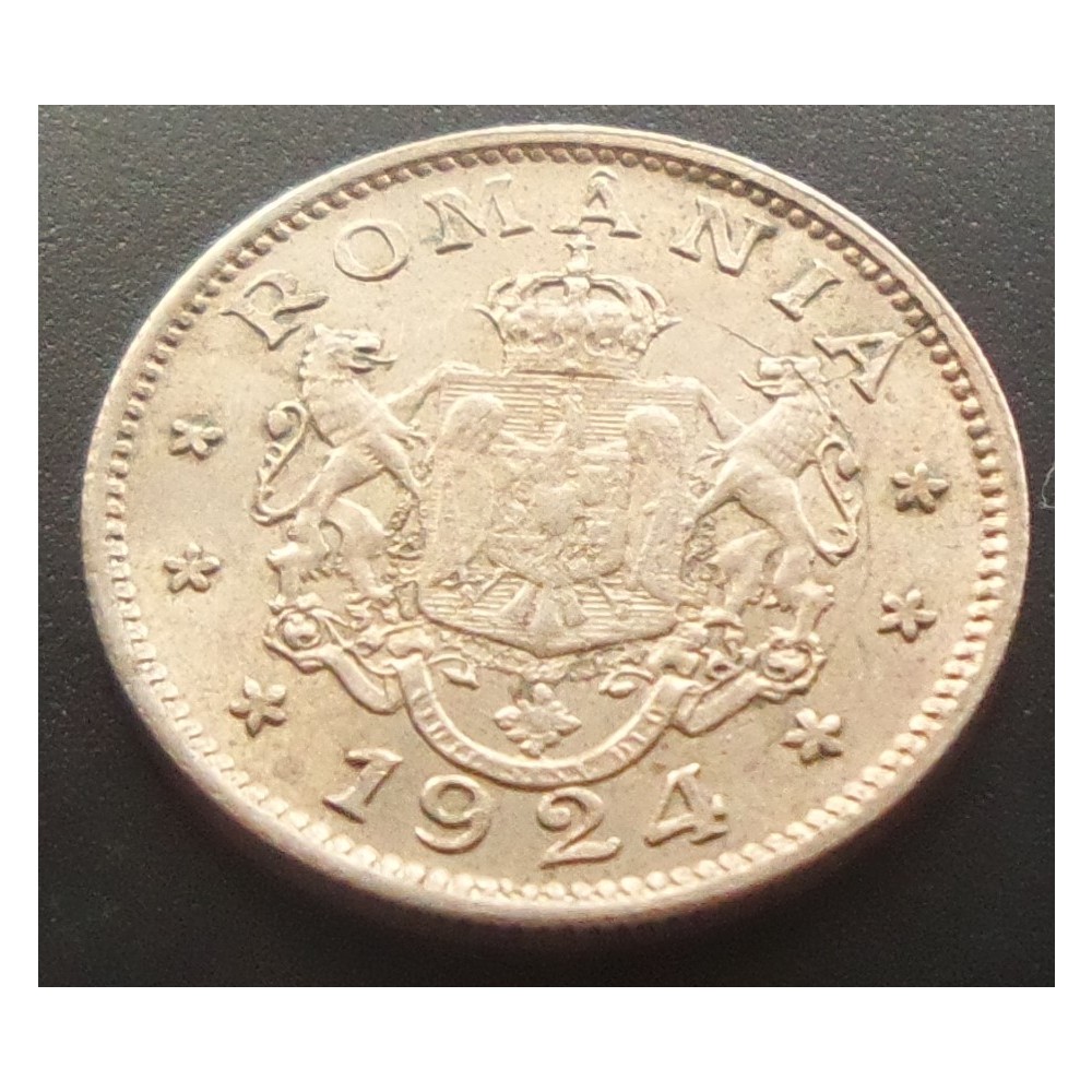 Moneda ISTORICA BUN PENTRU 1 LEU - ROMANIA, anul 1924 *cod 2623 XF ...