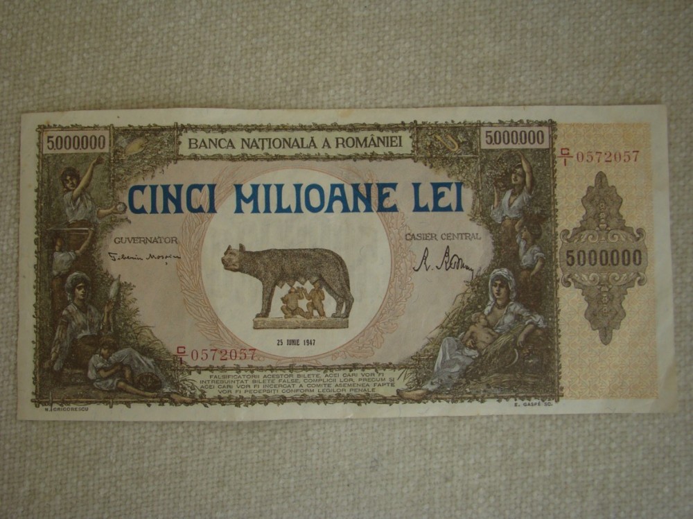 Bancnota 5000000 lei 1947 ROMANIA - aUNC | arhiva Okazii.ro