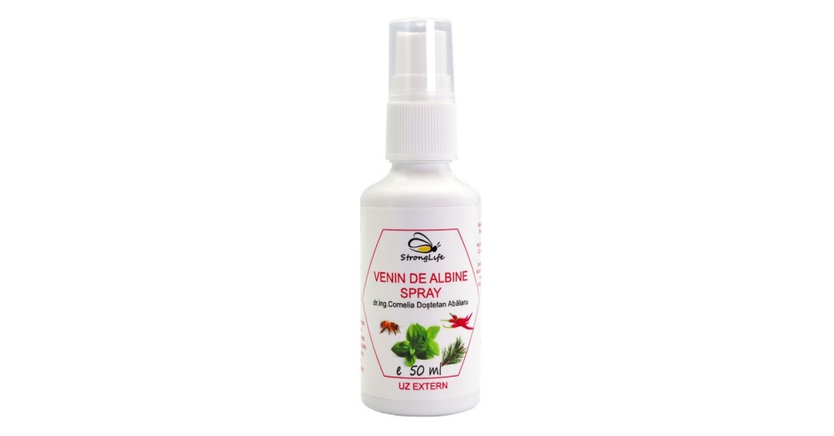 Spray Venin Albine Stronglife 50ml, Dr. Ing. Abalaru, Reumatism, Artrita, Guta, Dureri Musculare ...
