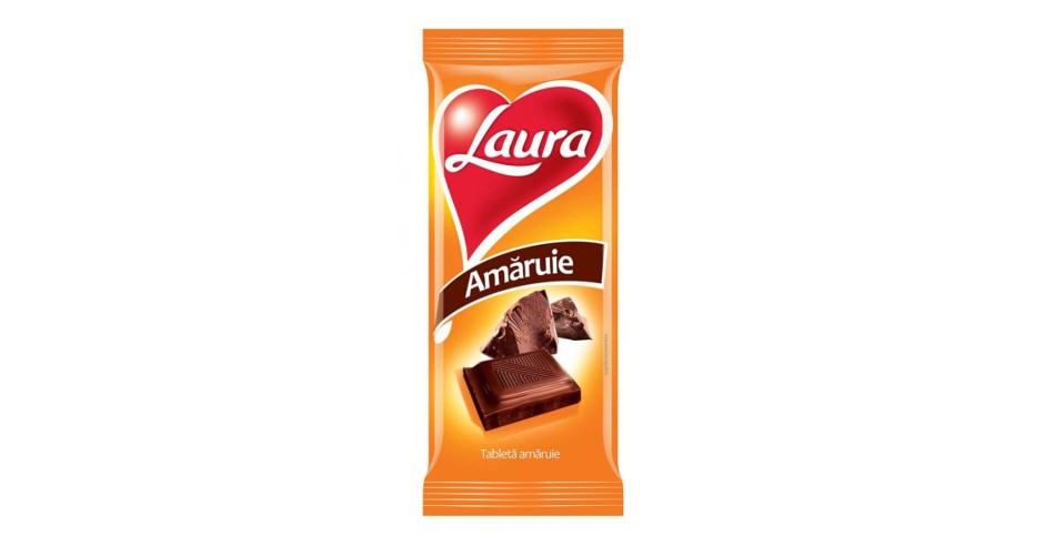 Ciocolata Amaruie Laura, 80 g, Ciocolata Laura, Ciocolata Neagra Laura ...
