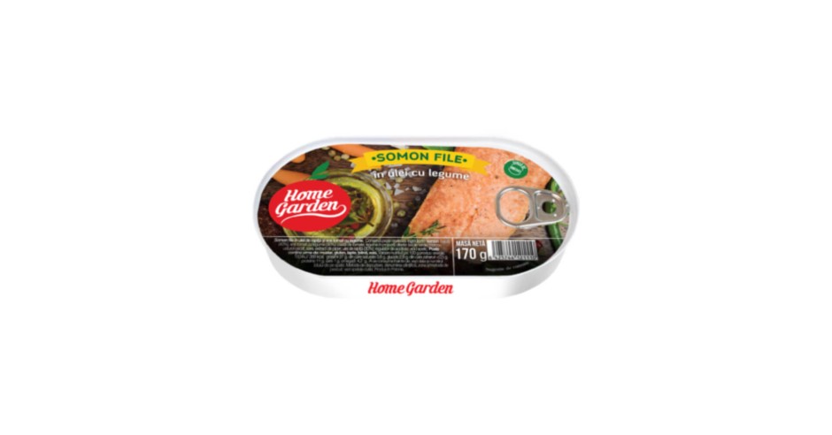 Somon File in Ulei cu Legume, Home Garden, 170 g, Peste in Conserva ...