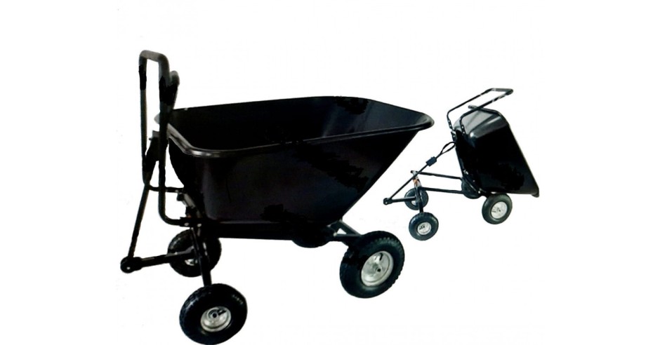 Roaba cu cuva plastic, 4 roti, volum 283L, roti pneumatice, DBW–002 ...