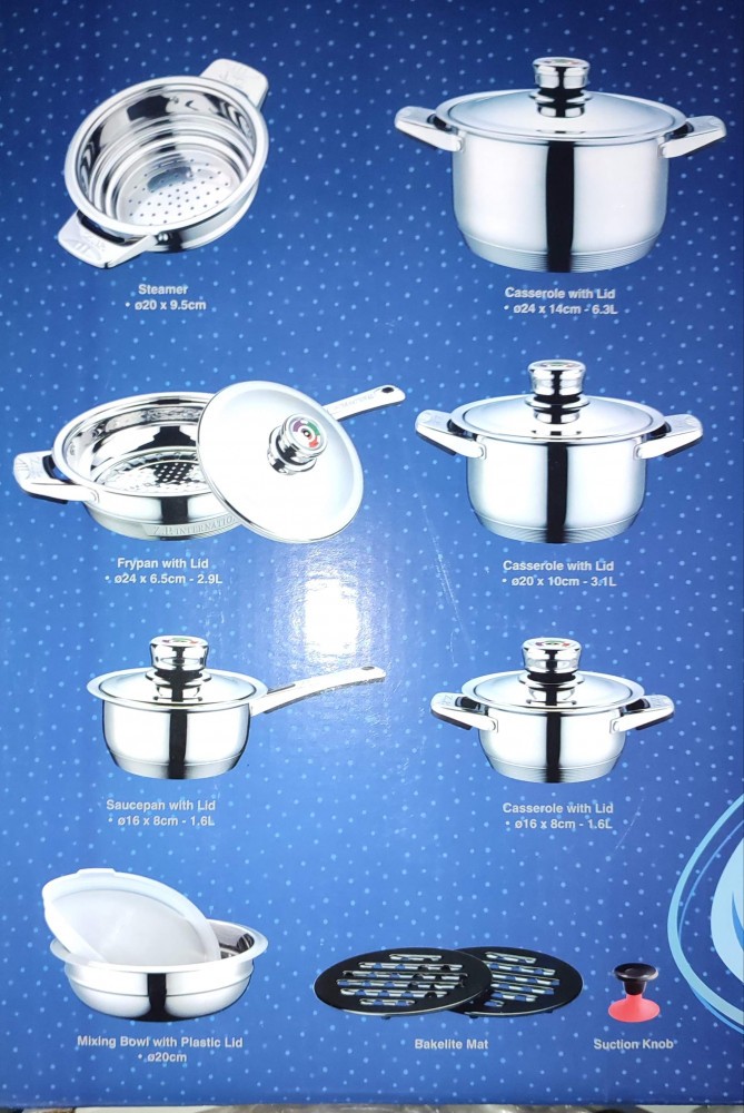 Set vase INOX, Z.P. International ZP-1610, 16 piese! | arhiva Okazii.ro