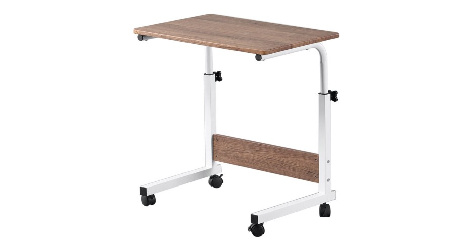 Mini birou portabil cu roti Drago, 60 x 40 x 65 cm, corp metalic, blat ...