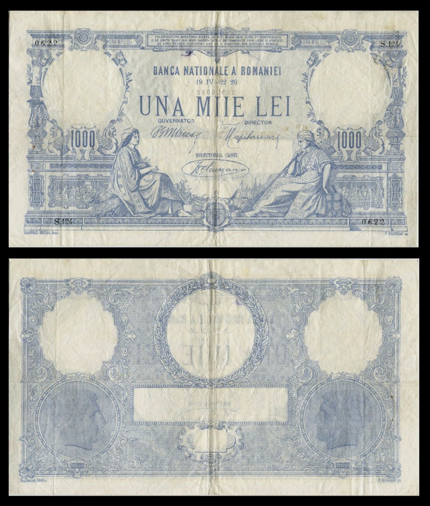Bancnote Romania, bani vechi -1000 lei 1920 -bancnota rara | arhiva ...