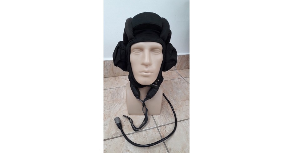 CASCA TANCHIST RSR CU LARINGOFON ,CASCHETA MILITARA COMUNISTA ARMATA ...