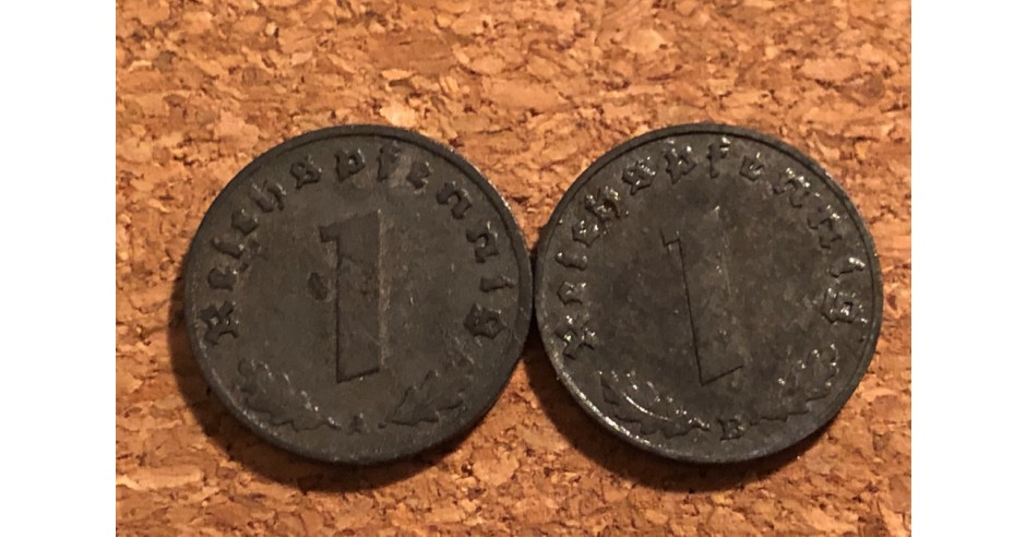 h571 Germania 1 Reich pfennig 1942 A 1942 B | arhiva Okazii.ro