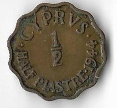 Moneda 1/2 piastre 1944 - Cipru | arhiva Okazii.ro