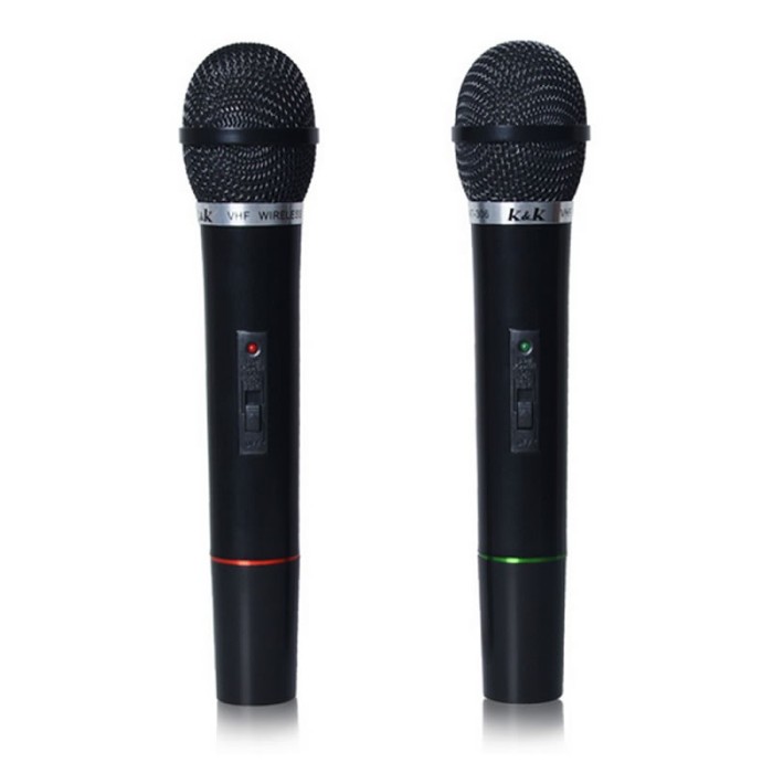 Set 2 microfoane wireless AT-306, emisie FM | Okazii.ro