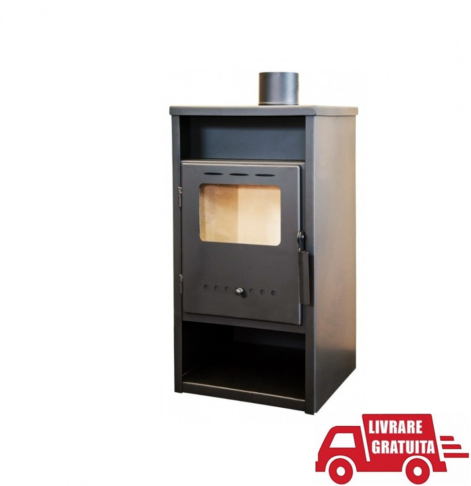 Semineu Soba Usa Sticla Lemne Samotata Incalzire Bucatarie Camera ...