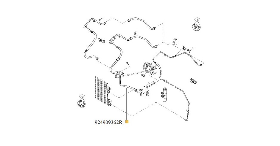 Conducta Compresor Renault 924909362R | arhiva Okazii.ro
