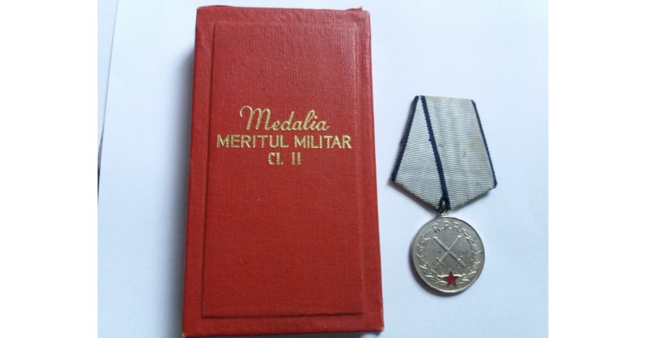 Medalia-Meritul Militar Cl II-a -- RPR+Cutie | arhiva Okazii.ro