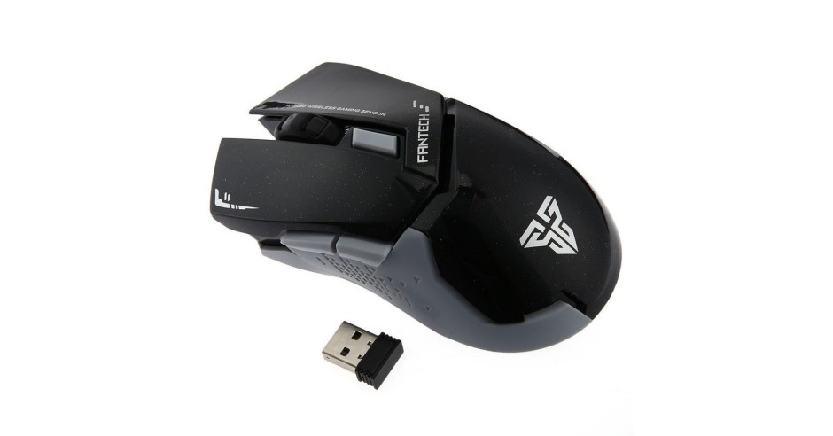Mouse Gaming Wireless Fantech WG8, Alb / negru, USB, 2000 dpi, optic ...