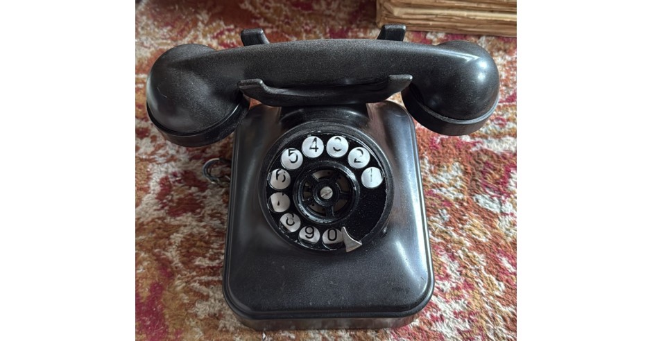 TELEFON VECHI METAL SI EBONITA UZ,,GRIGORE PREOTEASA"1962/ NEFUNCTIONAL ...
