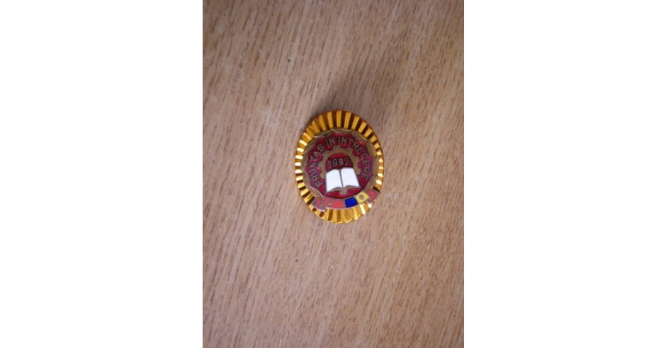 QW9 K 99 - Insigna - tematica comunism - Fruntas in intrecere - anul ...