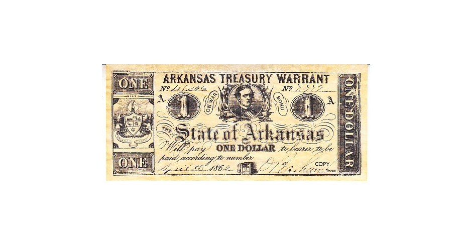 M1 R - Bancnota America - Arkansa - 1 dolar - 1863 | Okazii.ro